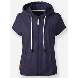 WITT Damen Sweatjacke mit Nahttaschen, marine, Gr&ouml;&szlig;e 46