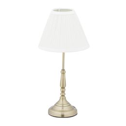 Relaxdays Tischlampe, Mehrfarbig, Metall, Textil, Kunststoff, 21x43x21 cm, Lampen & Leuchten, Innenbeleuchtung, Tischlampen, Tischlampen
