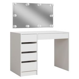 VICCO Schminktisch, Wei&szlig;, Holzwerkstoff, 5 F&auml;cher, 5 Schubladen, Rechteckig,Rechteckig, 100x75.5x50 cm, Schlafzimmer, Schminktische