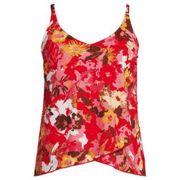 LANDS' END Tankinitop mit Tulpensaum chlorresistent f&uuml;r Damen, Damen, size: regular, Rot, Nylon-Mischung, by Lands' End