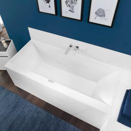 Villeroy & Boch Villeroy & Boch Squaro Edge 12 Rechteck-Badewanne, Einbau, UBQ180SQE2DV-RW,
