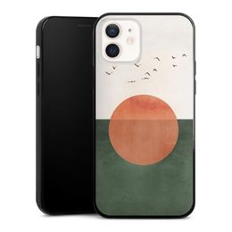 DeinDesign iPhone 12 Handy Slim Case extra d&uuml;nn Silikon Handyh&uuml;lle schwarz H&uuml;lle Sunshine Bird Sunset Silikon Slim Case