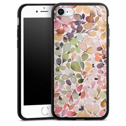 DeinDesign iPhone SE (2022) Handy Slim Case extra d&uuml;nn Silikon Handyh&uuml;lle schwarz H&uuml;lle Muster Eukalyptus Pattern Silikon Slim Case