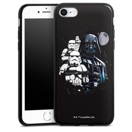 DeinDesign iPhone SE (2022) Handy Slim Case extra d&uuml;nn Silikon Handyh&uuml;lle schwarz H&uuml;lle Movie Star Wars Weltall Silikon Slim Case