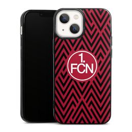 DeinDesign iPhone 13 Mini Handy Slim Case extra d&uuml;nn Silikon Handyh&uuml;lle schwarz H&uuml;lle 1. Fcn Bundesliga 1. Fc N&uuml;rnberg Silikon Slim Case
