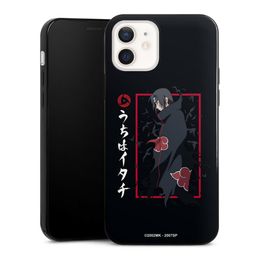 DeinDesign iPhone 12 Handy Slim Case extra d&uuml;nn Silikon Handyh&uuml;lle schwarz H&uuml;lle Itachi Uchiha Official Licensed Product Naruto Shippuden Silikon Slim Case