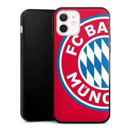 DeinDesign iPhone 12 Handy Slim Case extra d&uuml;nn Silikon Handyh&uuml;lle schwarz H&uuml;lle Fc Bayern M&uuml;nchen Fcb Official Licensed Product Silikon Slim Case