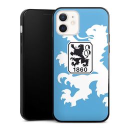 DeinDesign iPhone 12 Handy Slim Case extra d&uuml;nn Silikon Handyh&uuml;lle schwarz H&uuml;lle Tsv 1860 M&uuml;nchen Official Licensed Product Coat Of Arms Silikon Slim Case