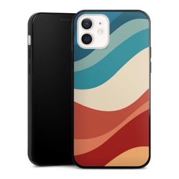 DeinDesign iPhone 12 Handy Slim Case extra d&uuml;nn Silikon Handyh&uuml;lle schwarz H&uuml;lle Colour Wave Ombre Silikon Slim Case