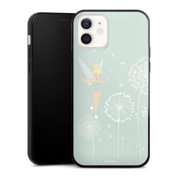 DeinDesign iPhone 12 Handy Slim Case extra d&uuml;nn Silikon Handyh&uuml;lle schwarz H&uuml;lle Disney Tinkerbells Dandelion Silikon Slim Case
