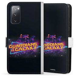 DeinDesign Galaxy S20 FE 5G Handy Klapph&uuml;lle Handyh&uuml;lle aus Kunst Leder wei&szlig; Flip Case Marvel Logo Guardians Of The Galaxy Sideflip mit Lasche