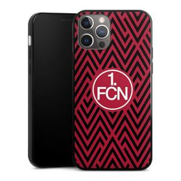 DeinDesign iPhone 12 Pro Handy Slim Case extra d&uuml;nn Silikon Handyh&uuml;lle schwarz H&uuml;lle 1. Fc N&uuml;rnberg Bundesliga 1. Fcn Silikon Slim Case