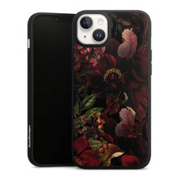DeinDesign iPhone 14 Handy Premium Silikon H&uuml;lle Handyh&uuml;lle schwarz Case Flowers Meadow Utart Silikon Premium Case
