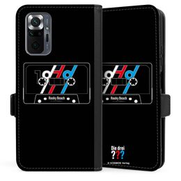 DeinDesign Xiaomi Redmi Note 10 Pro Handy Klapph&uuml;lle Handyh&uuml;lle aus Kunst Leder schwarz Flip Case Official Licensed Product Die Drei ??? Cassette Sideflip mit 