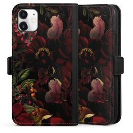 DeinDesign iPhone 11 Handy Klapph&uuml;lle Handyh&uuml;lle aus Kunst Leder schwarz Flip Case Flowers Meadow Utart Sideflip mit Lasche