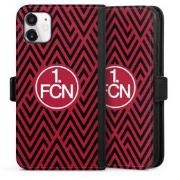 DeinDesign iPhone 11 Handy Klapph&uuml;lle Handyh&uuml;lle aus Kunst Leder schwarz Flip Case 1. Fcn Bundesliga 1. Fc N&uuml;rnberg Sideflip mit Lasche