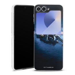 DeinDesign Galaxy Z Flip 6 Handy Hard Case Schutzh&uuml;lle transparent Smartphone Handy H&uuml;lle Star Wars Merchandise The Mandalorian Hard Case