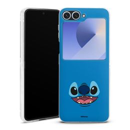 DeinDesign Galaxy Z Flip 6 Handy Hard Case Schutzh&uuml;lle transparent Smartphone Handy H&uuml;lle Official Licensed Product Lilo & Stitch Disney Hard Case