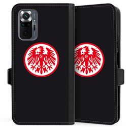 DeinDesign Xiaomi Redmi Note 10 Pro Handy Klapph&uuml;lle Handyh&uuml;lle aus Kunst Leder schwarz Flip Case Sge Eintracht Frankfurt Logo Sideflip mit langer Lasche