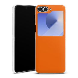 DeinDesign Galaxy Z Flip 7 FE Handy Hard Case Schutzh&uuml;lle transparent Smartphone Handy H&uuml;lle Colour Unicoloured Orange Hard Case