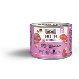 MAC's Cat Fleischmen&uuml; Herz und Leber Katzen-Nassfutter getreidefrei 6x200g