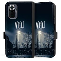 DeinDesign Xiaomi Redmi Note 10 Pro Handy Klapph&uuml;lle Handyh&uuml;lle aus Kunst Leder schwarz Flip Case Soccer Vfl Osnabr&uuml;ck Official Licensed Product Sideflip mit 