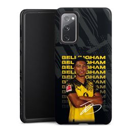 DeinDesign Galaxy S20 FE 5G Handy Panzer Handyh&uuml;lle robuste Outdoor H&uuml;lle Schutzh&uuml;lle gl&auml;nzend Borussia Dortmund Jobe Bellingham Bvb Tough Case