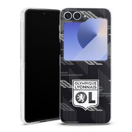 DeinDesign Galaxy Z Flip 7 FE Handy Hard Case Schutzh&uuml;lle transparent Smartphone Handy H&uuml;lle Official Licensed Product Olympique Lyonnais Ol Hard Case