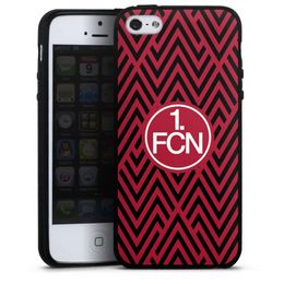 DeinDesign iPhone SE (2016-2019) Handy Silikon H&uuml;lle Case schwarz Handyh&uuml;lle 1. Fc N&uuml;rnberg Bundesliga 1. Fcn