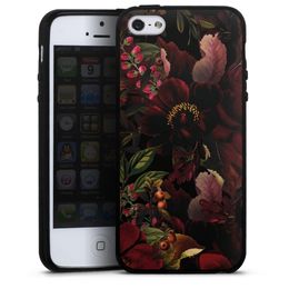 DeinDesign iPhone SE (2016-2019) Handy Silikon H&uuml;lle Case schwarz Handyh&uuml;lle Flowers Utart Meadow