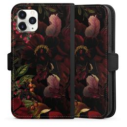 DeinDesign iPhone 11 Pro Handy Klapph&uuml;lle Handyh&uuml;lle aus Kunst Leder schwarz Flip Case Flowers Meadow Utart Sideflip mit Lasche