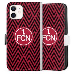 DeinDesign iPhone 12 Handy Klapph&uuml;lle Handyh&uuml;lle aus Kunst Leder wei&szlig; Flip Case 1. Fc N&uuml;rnberg Bundesliga 1. Fcn Sideflip mit Lasche