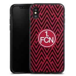 DeinDesign iPhone X Handy Silikon H&uuml;lle Case schwarz Handyh&uuml;lle 1. Fcn Bundesliga 1. Fc N&uuml;rnberg