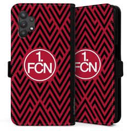 DeinDesign Galaxy A32 5G Handy Klapph&uuml;lle Handyh&uuml;lle aus Kunst Leder schwarz Flip Case Bundesliga 1. Fc N&uuml;rnberg 1. Fcn Sideflip mit langer Lasche
