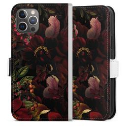DeinDesign iPhone 12 Pro Handy Klapph&uuml;lle Handyh&uuml;lle aus Kunst Leder wei&szlig; Flip Case Flowers Meadow Utart Sideflip mit Lasche