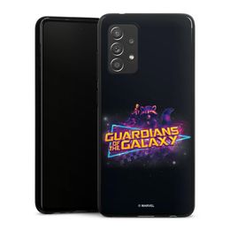 DeinDesign Galaxy A52s 5G Handy Silikon H&uuml;lle Case schwarz Handyh&uuml;lle Guardians Of The Galaxy Marvel Logo