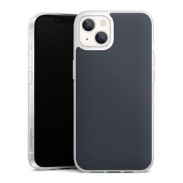 DeinDesign iPhone 13 Handy Silikon H&uuml;lle Case transparent Handyh&uuml;lle Anthracite Grey Unicoloured Silikon Case