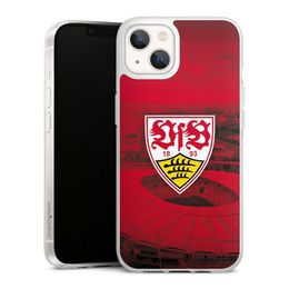 DeinDesign iPhone 13 Handy Silikon H&uuml;lle Case transparent Handyh&uuml;lle Vfb Stuttgart Official Licensed Product Stadium Silikon Case