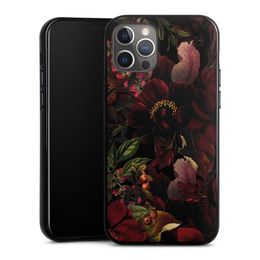 DeinDesign iPhone 12 Pro Handy Silikon H&uuml;lle Case schwarz Handyh&uuml;lle Flowers Meadow Utart