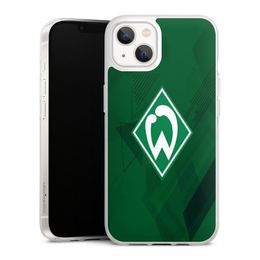 DeinDesign iPhone 13 Handy Silikon H&uuml;lle Case transparent Handyh&uuml;lle Sv Werder Bremen Official Licensed Product Coat Of Arms Silikon Case