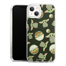 DeinDesign iPhone 13 Handy Silikon H&uuml;lle Case transparent Handyh&uuml;lle Official Licensed Product Star Wars Muster Baby Yoda Silikon Case