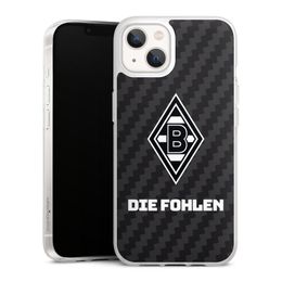 DeinDesign iPhone 13 Handy Silikon H&uuml;lle Case transparent Handyh&uuml;lle Borussia M&ouml;nchengladbach Carbon Gladbach Silikon Case