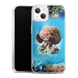 DeinDesign iPhone 13 Handy Silikon H&uuml;lle Case transparent Handyh&uuml;lle Ocean Turtle Animals Silikon Case