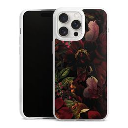 DeinDesign iPhone 15 Pro Max Handy Silikon H&uuml;lle Case wei&szlig; Handyh&uuml;lle Flowers Meadow Utart Silikon Case