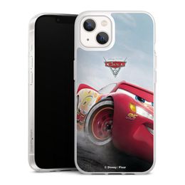 DeinDesign iPhone 13 Handy Silikon H&uuml;lle Case transparent Handyh&uuml;lle Lightning Mcqueen 95 Official Licensed Product Cars Silikon Case