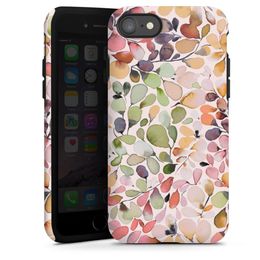 DeinDesign iPhone SE (2022) Handy Panzer Handyh&uuml;lle robuste Outdoor H&uuml;lle Schutzh&uuml;lle matt Muster Eukalyptus Pattern Tough Case
