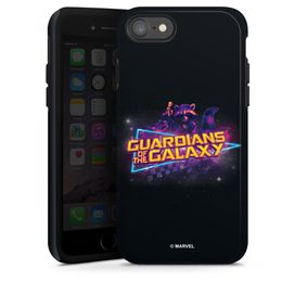 DeinDesign iPhone SE (2022) Handy Panzer Handyh&uuml;lle robuste Outdoor H&uuml;lle Schutzh&uuml;lle gl&auml;nzend Marvel Logo Guardians Of The Galaxy Tough Case