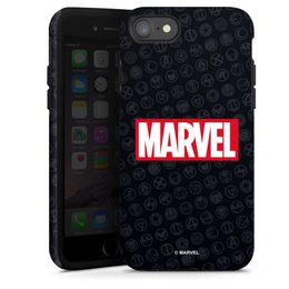 DeinDesign iPhone SE (2022) Handy Panzer Handyh&uuml;lle robuste Outdoor H&uuml;lle Schutzh&uuml;lle matt Logo Comic Marvel Tough Case