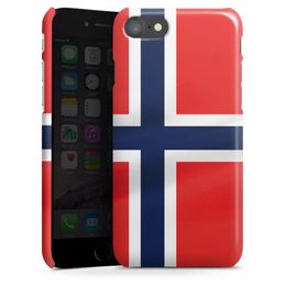 DeinDesign iPhone SE (2022) Handy Premium Case Smartphone Handyh&uuml;lle Schutzh&uuml;lle gl&auml;nzend Flag Norway Flags Premium Case