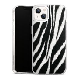 DeinDesign iPhone 13 Handy Silikon H&uuml;lle Case transparent Handyh&uuml;lle Fur Muster Zebra Silikon Case